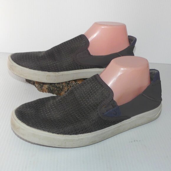 OluKai | Shoes | Mens Olukai Laeahi Gray Slip On Loafers Breathable Sz ...